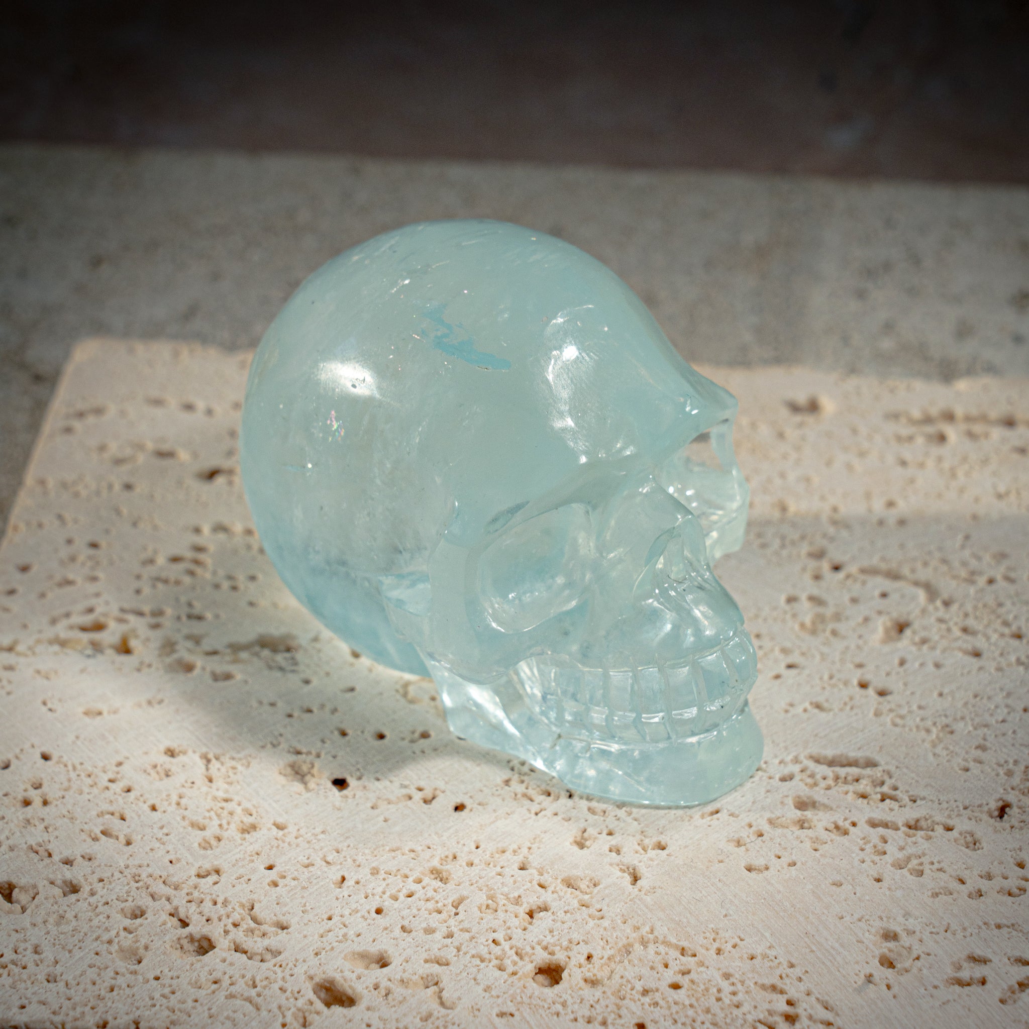 'Aether of Atlantis' Aquamarine Skull – StoneAge Glastonbury