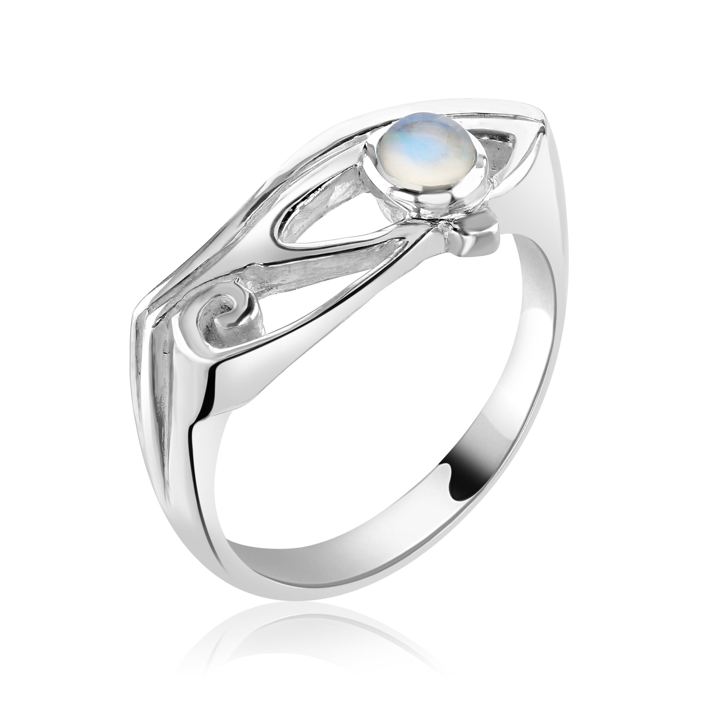 Moonstone Eye of Horus Ring – StoneAge Glastonbury