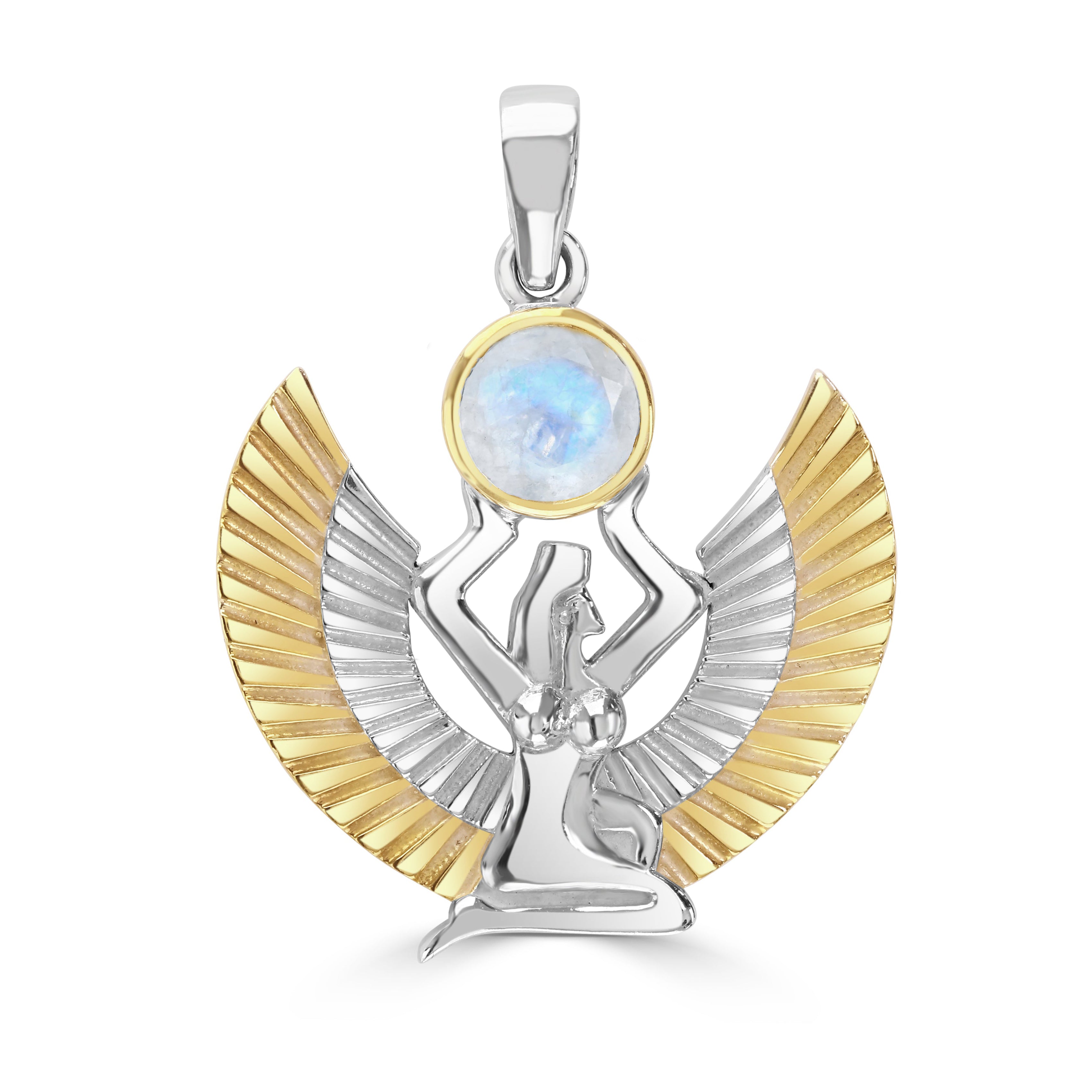 Goddess Isis Pendant with Moonstone – StoneAge Glastonbury
