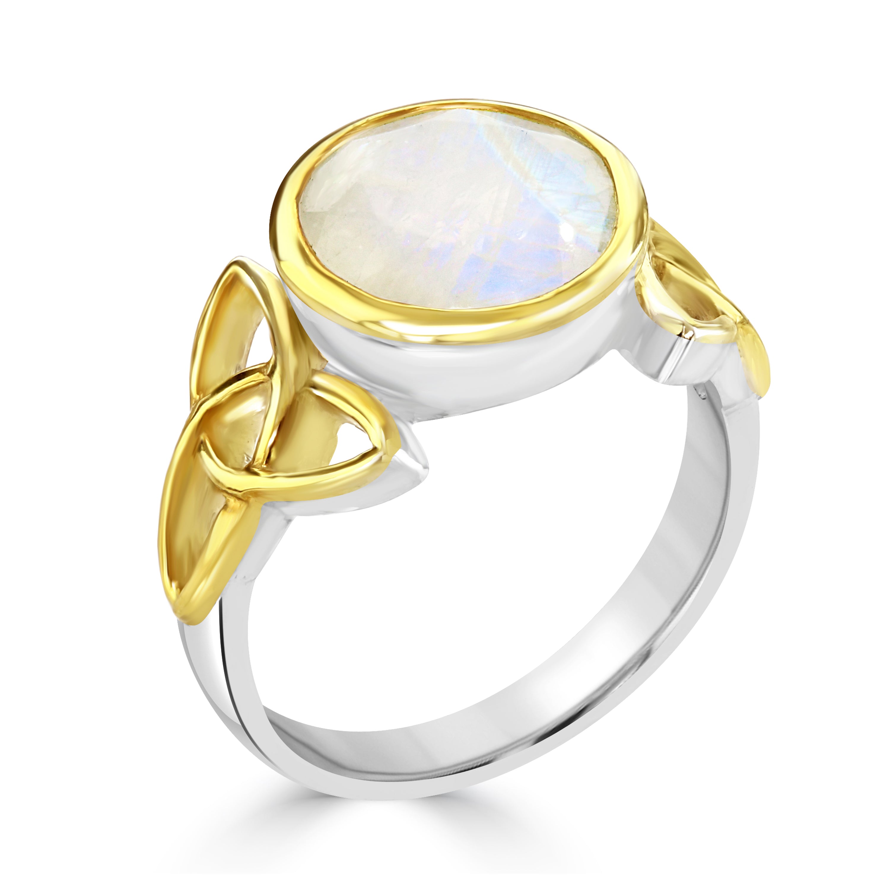 Moonstone Trinity Ring – StoneAge Glastonbury